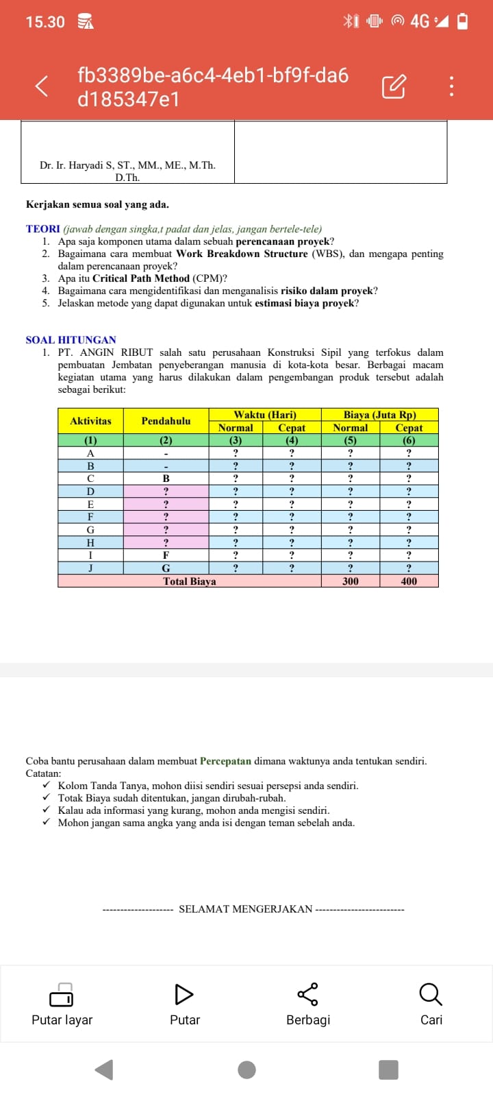 1. PT. ANGIN RIBUT salah satu perusahaan | StudyX