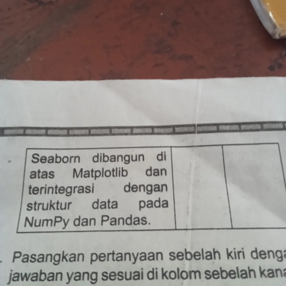 Seaborn dibangun di atas Matplotlib dan | StudyX