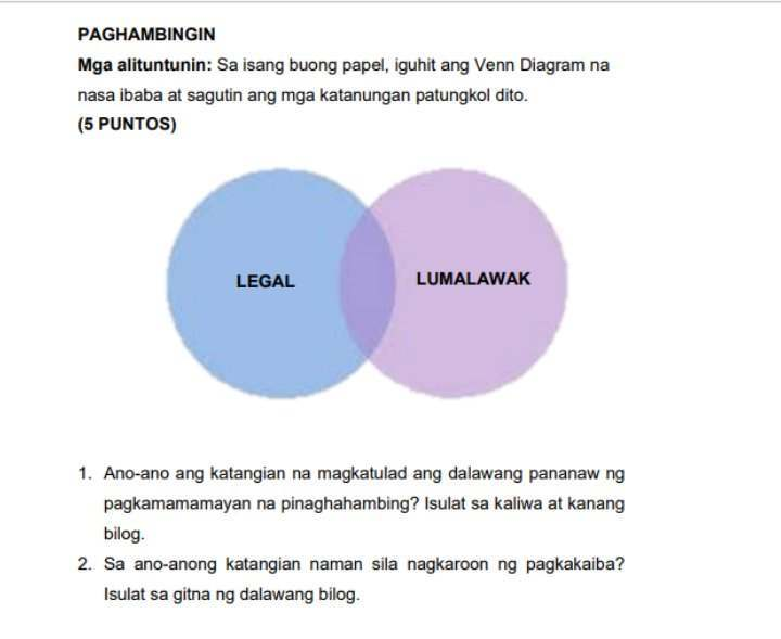PAGHAMBINGIN Mga alituntunin: Sa isang buong | StudyX