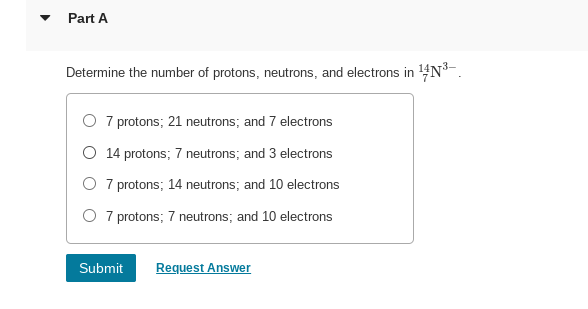 Part A Determine the number of protons | StudyX