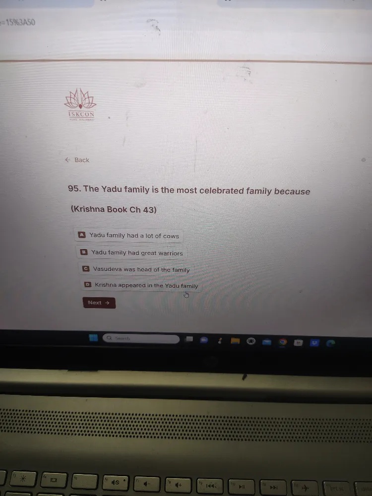 95. The Yadu family is the most celebrated | StudyX