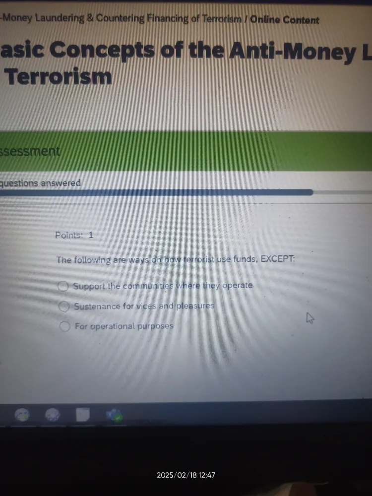 The following are ways on how terrorist use | StudyX