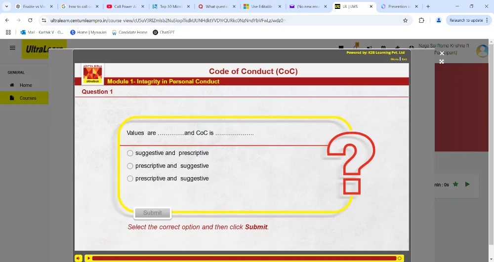 Module 1- Integrity in Personal Conduct | StudyX