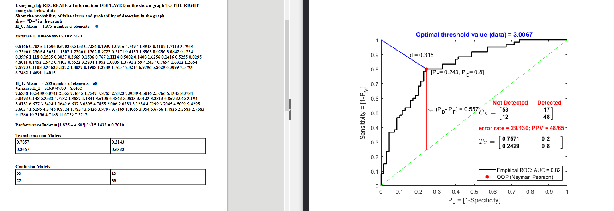 Using matlab RECREATE all information | StudyX