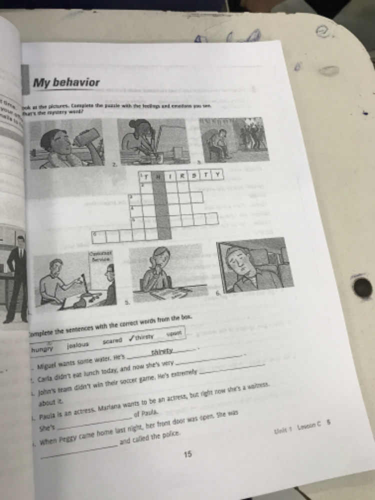 My behavior Look at the pictures Complete | StudyX