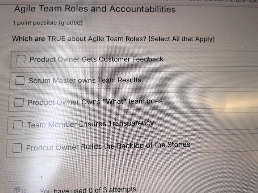 Which are TRUE about Agile Team Roles? | StudyX
