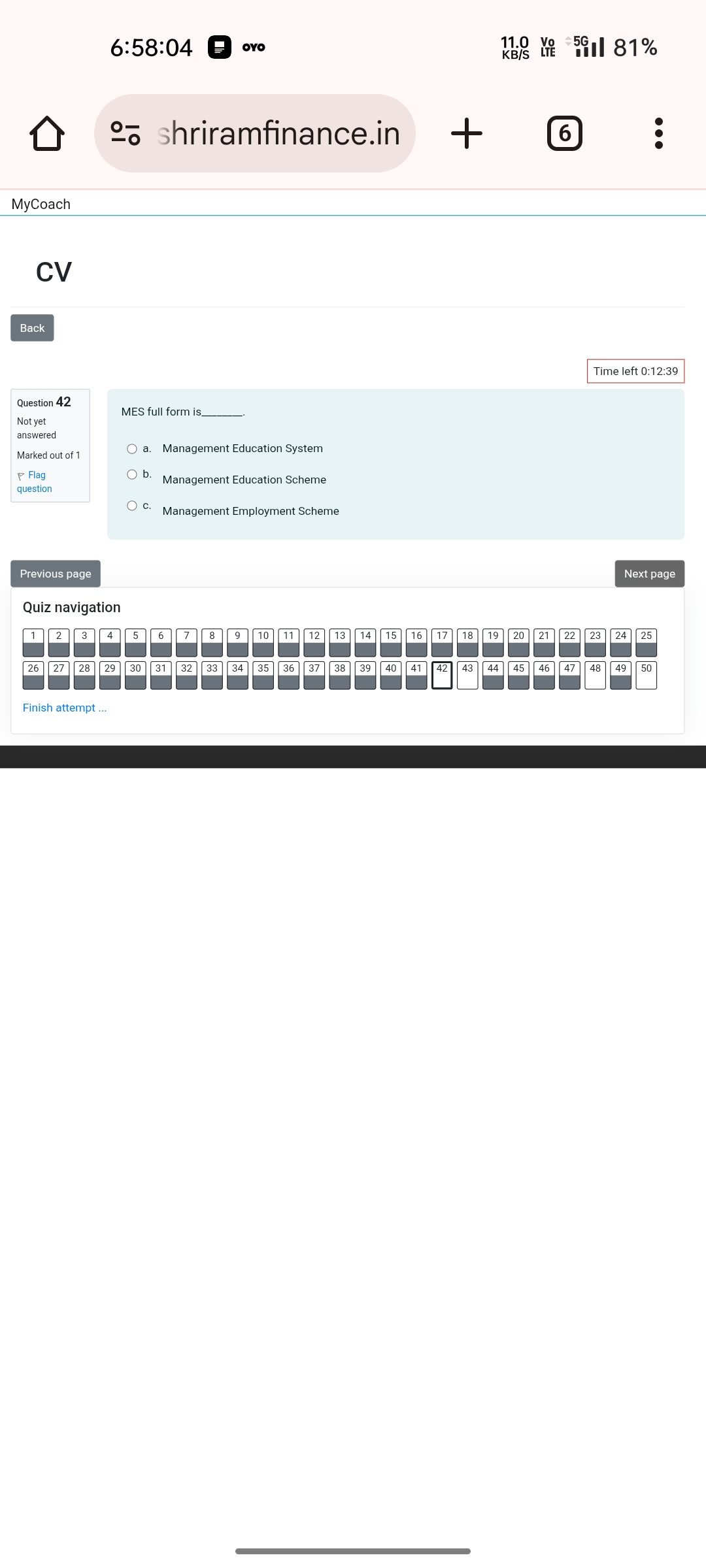 MES full form is a Management Education | StudyX