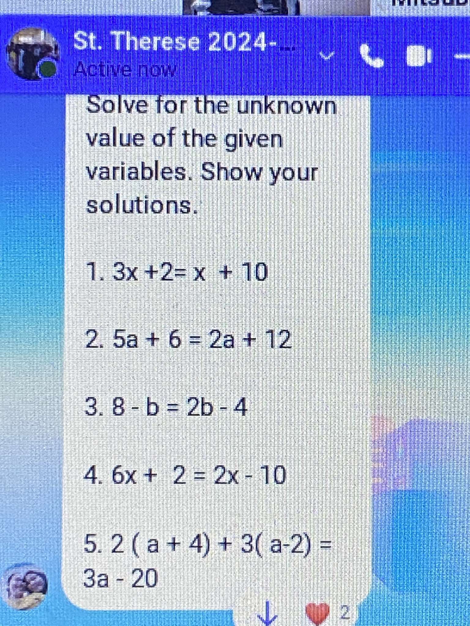 Solve for the unknown value of the given | StudyX