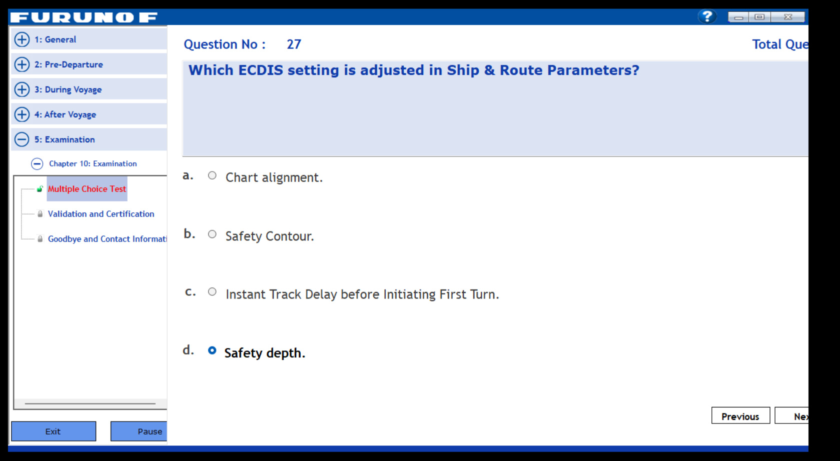 Which ECDIS setting is adjusted in Ship