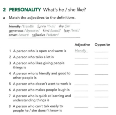 2 PERSONALITY Whats he / she like a Match | StudyX