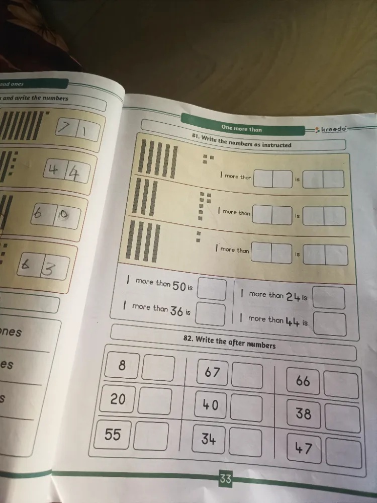 81. Write the numbers as instructed 1 more | StudyX