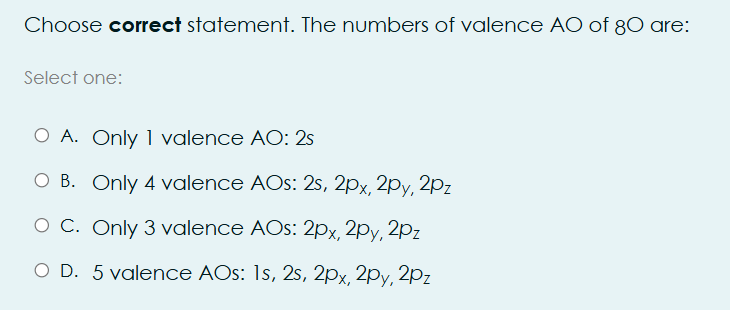 Choose correct statement The numbers of | StudyX