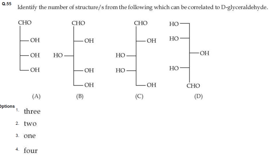 Q55 Identify the number of structure/s from | StudyX