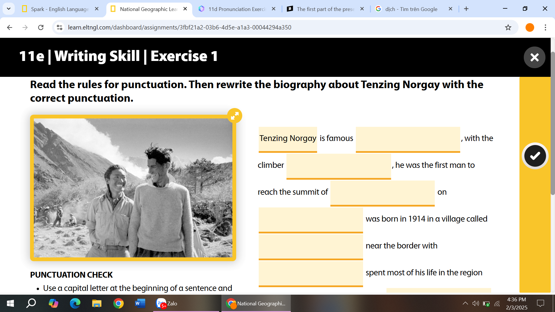 11e Writing Skill Exercise 1 Read the | StudyX