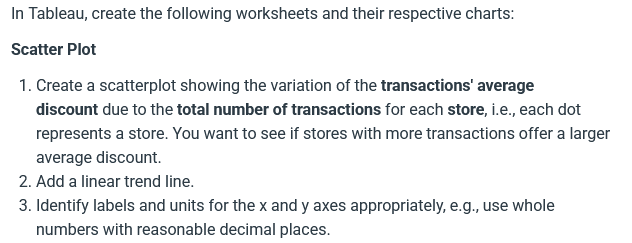 In Tableau create the following worksheets | StudyX