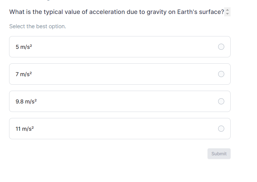 What is the typical value of acceleration | StudyX