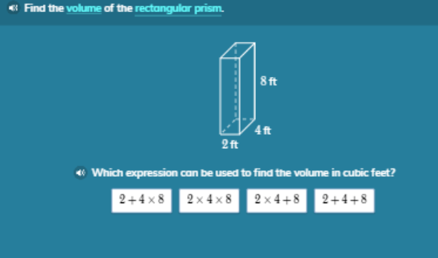 Find the volume of the rectangular prism. | StudyX