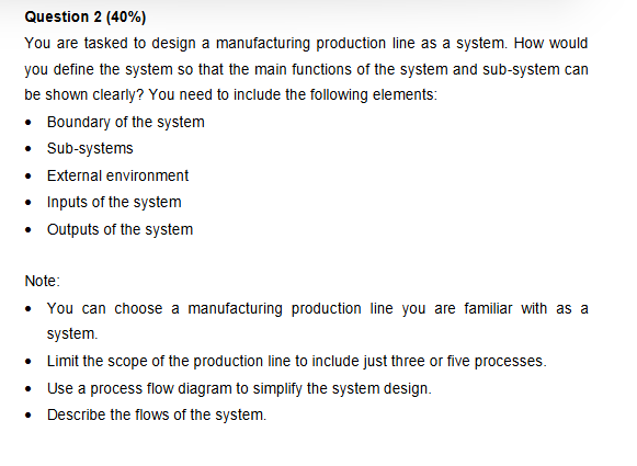 Question 2 (40) You are tasked to design a | StudyX
