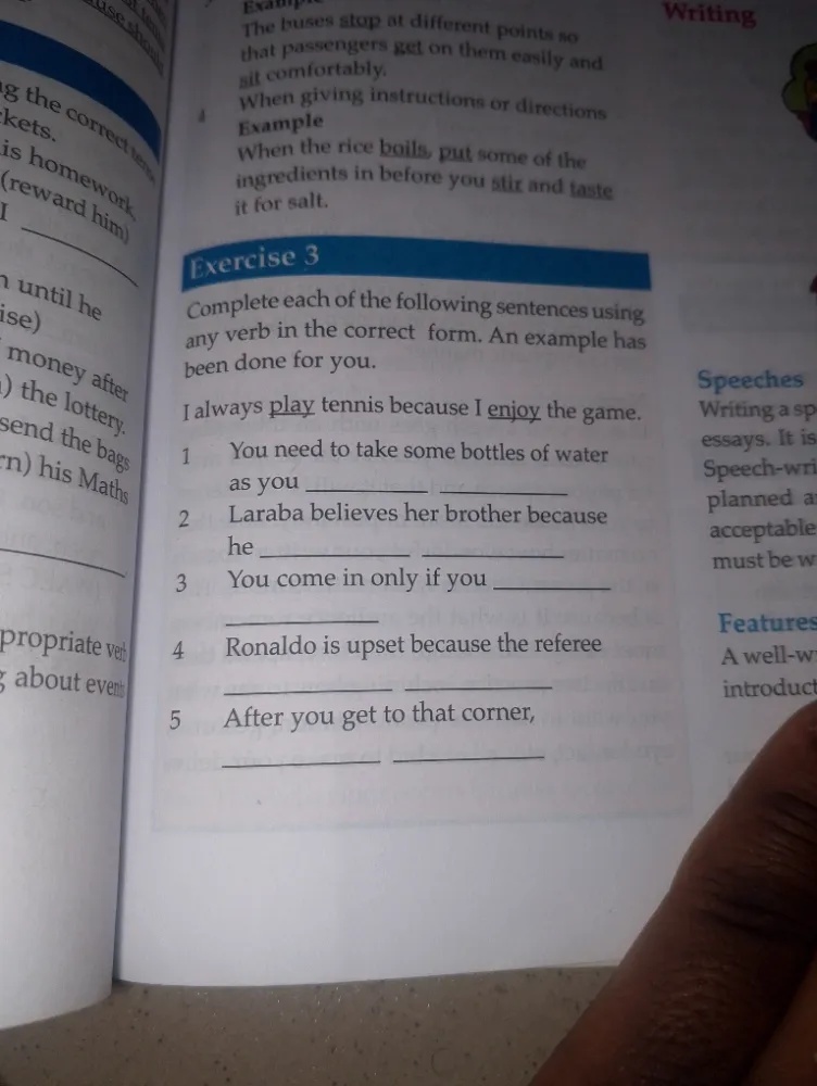 Complete each of the following sentences | StudyX