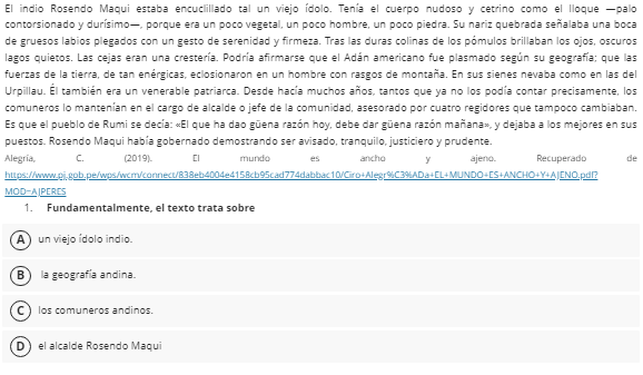 1 Fundamentalmente el texto trata sobre A) | StudyX