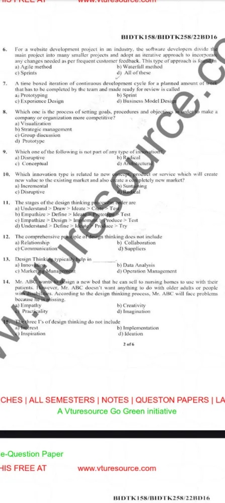 6 For a website development project in an | StudyX