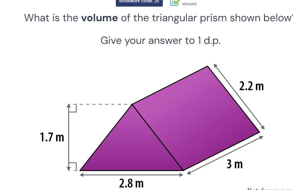 What is the volume of the triangular prism | StudyX