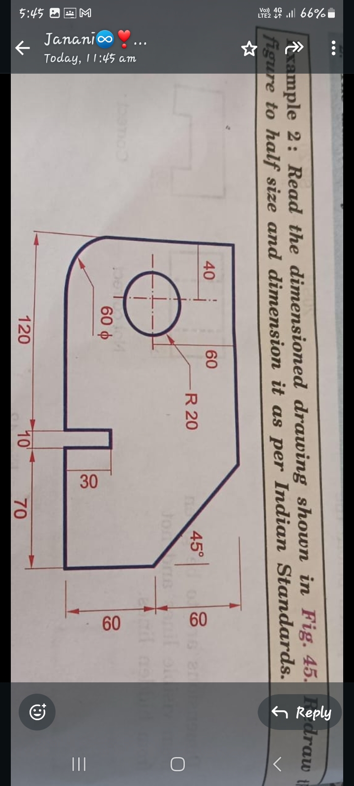 Example 2 Read the dimensioned drawing shown | StudyX