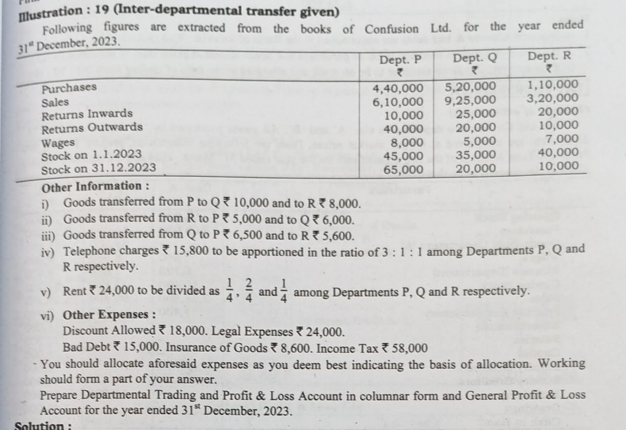 Illustration 19 (Inter-departmental transfer | StudyX