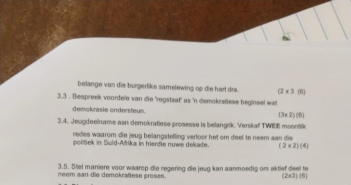 belange van die burgerlike samelewing op die | StudyX