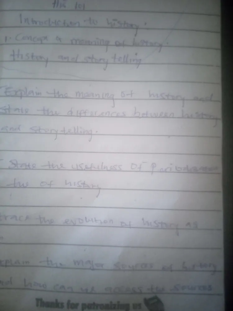 Introduction to History. 1. Concept | StudyX