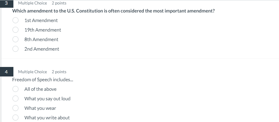 Which amendment to the U.S. Constitution is | StudyX