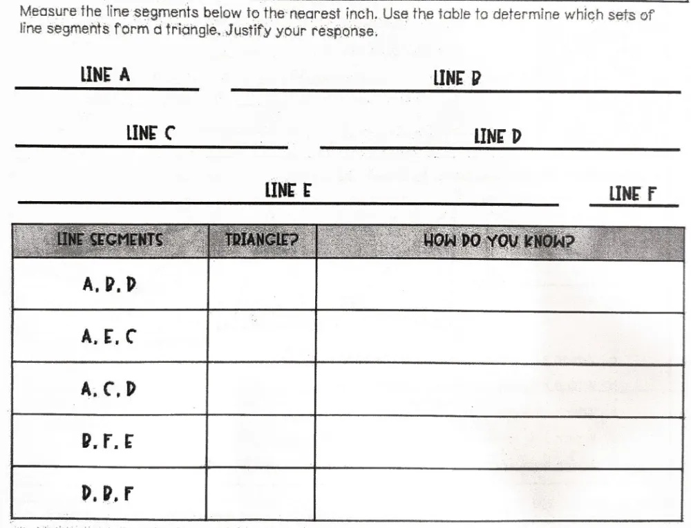 Measure the line segments below to the