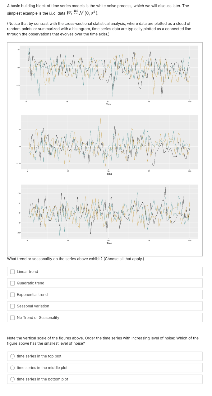 A basic building block of time series models | StudyX