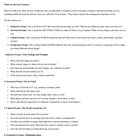 What are the Four Frames? When we look at | StudyX