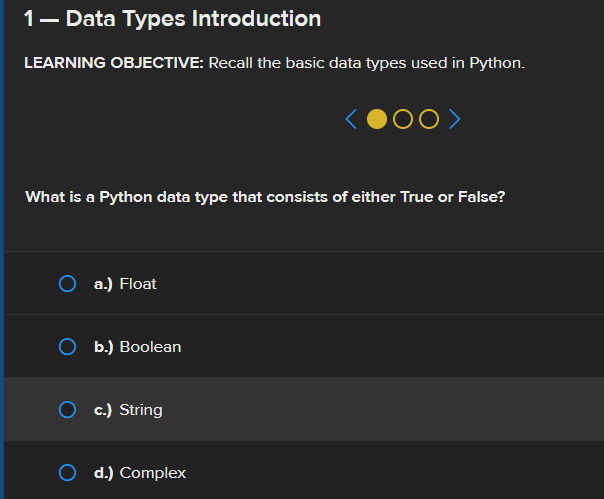 What is a Python data type that consists of | StudyX