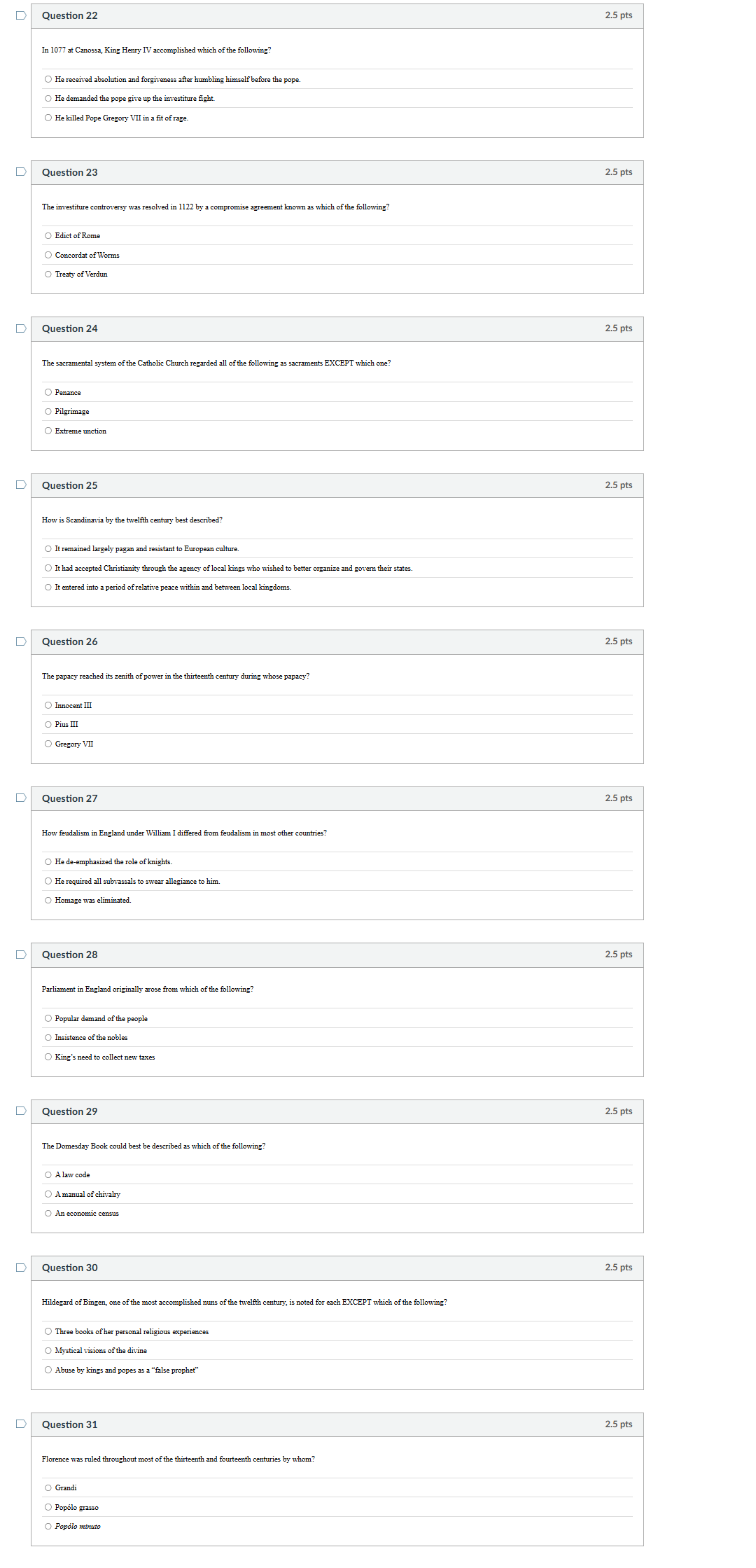 The investiture controversy was resolved in | StudyX