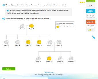 The pedigree chart below shows flower color | StudyX