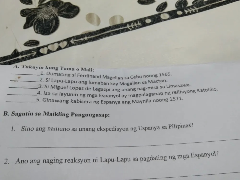 A. Tukuyin kung Tama o Mali: 1. Dumating si | StudyX