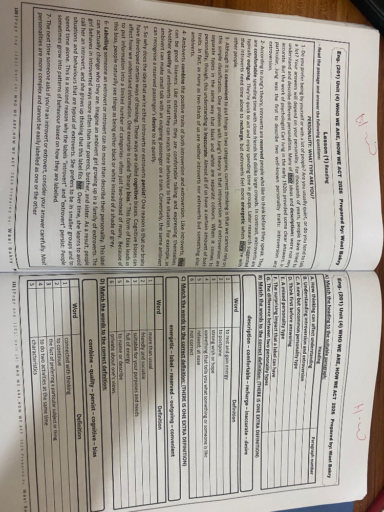 - Read the passage and answer the following | StudyX