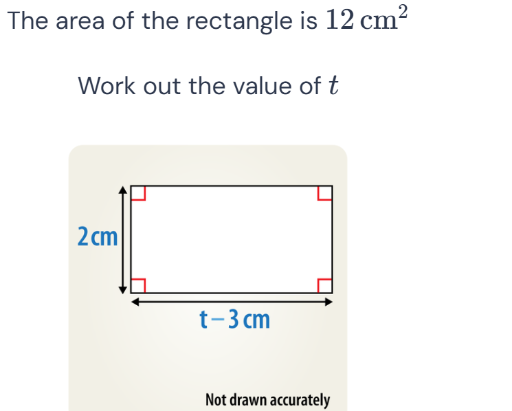 The area of the rectangle is $12 { cm}^2$ | StudyX
