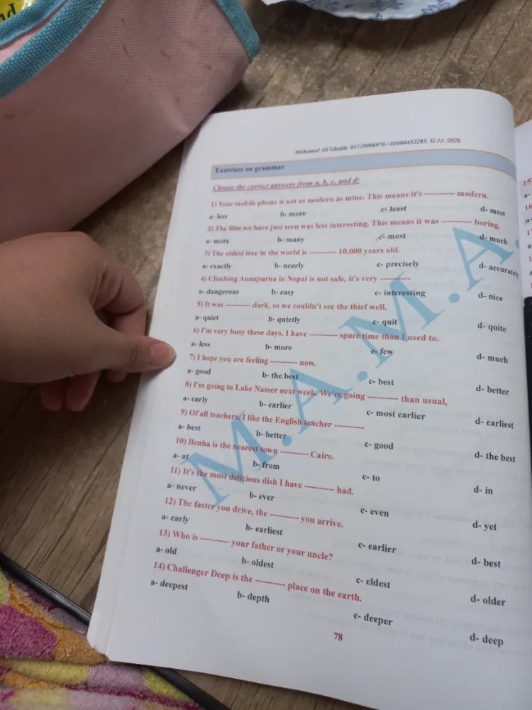 Exercises on grammar Choose the correct | StudyX