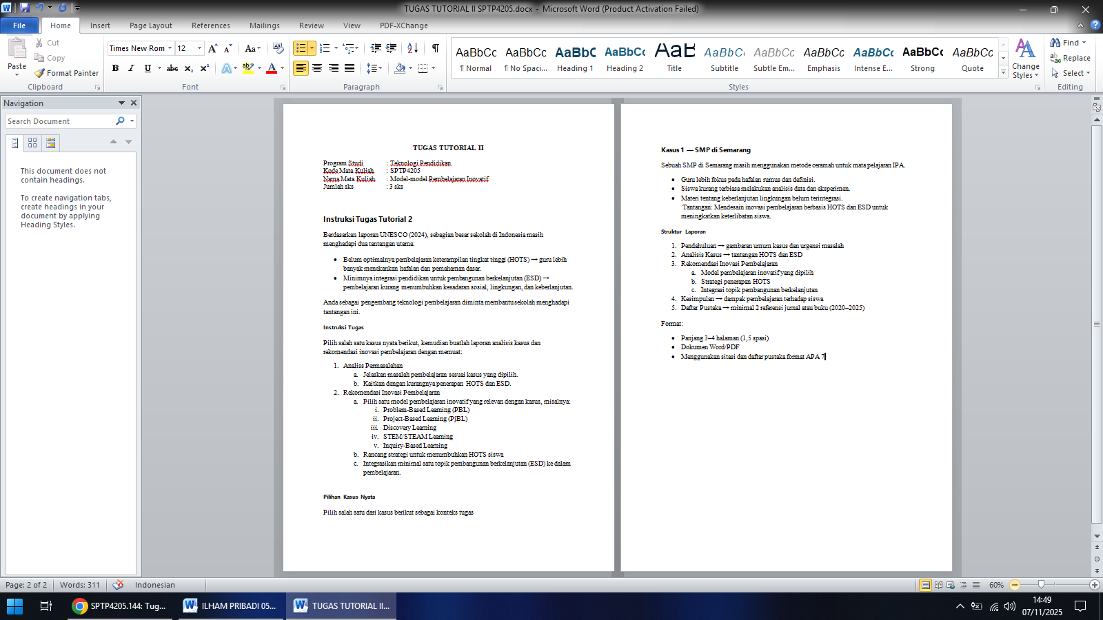 Instruksi Tugas Tutorial 2 Berdasarkan | StudyX