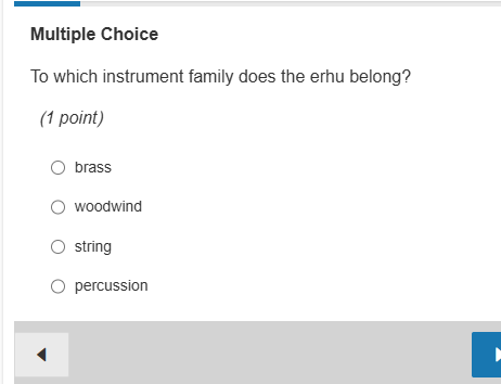 To which instrument family does the erhu | StudyX