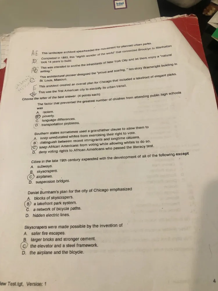Choose the letter of the best answer. (4 | StudyX