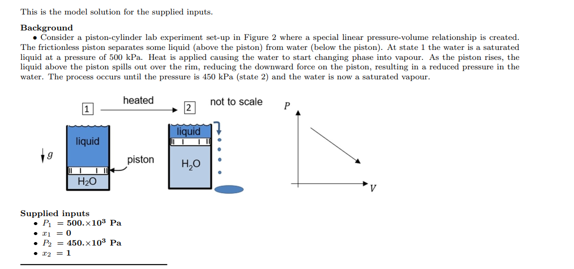 Background • Consider a piston-cylinder lab | StudyX