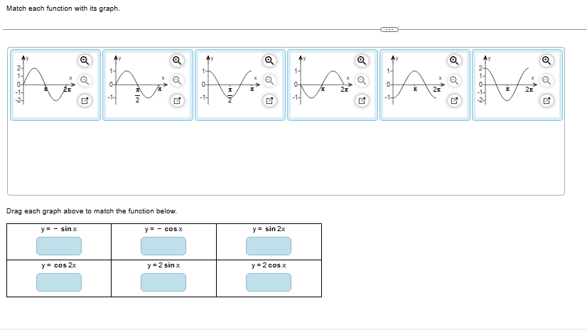 Match each function with its graph. | StudyX