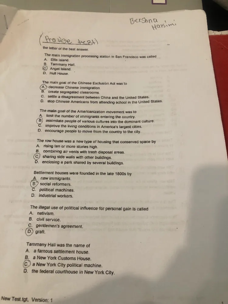 The main immigration processing station in | StudyX