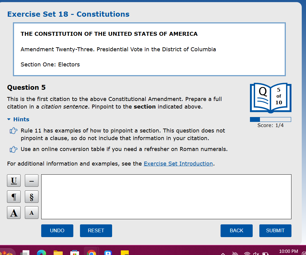 THE CONSTITUTION OF THE UNITED STATES OF | StudyX
