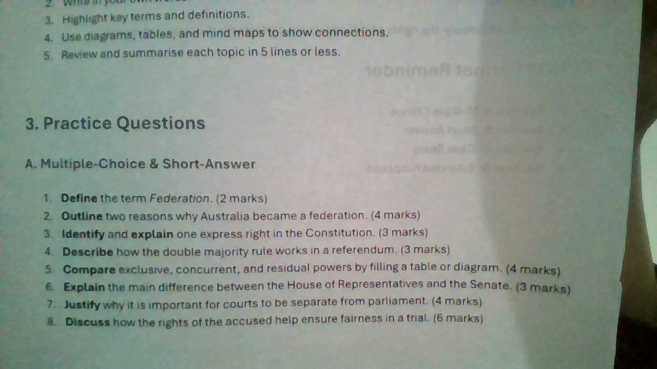 3. Practice Questions A. Multiple-Choice | StudyX