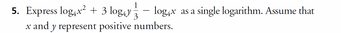Express $_4x^2 + 3 _4y^{ {1}{3}} - _4x$ as a | StudyX